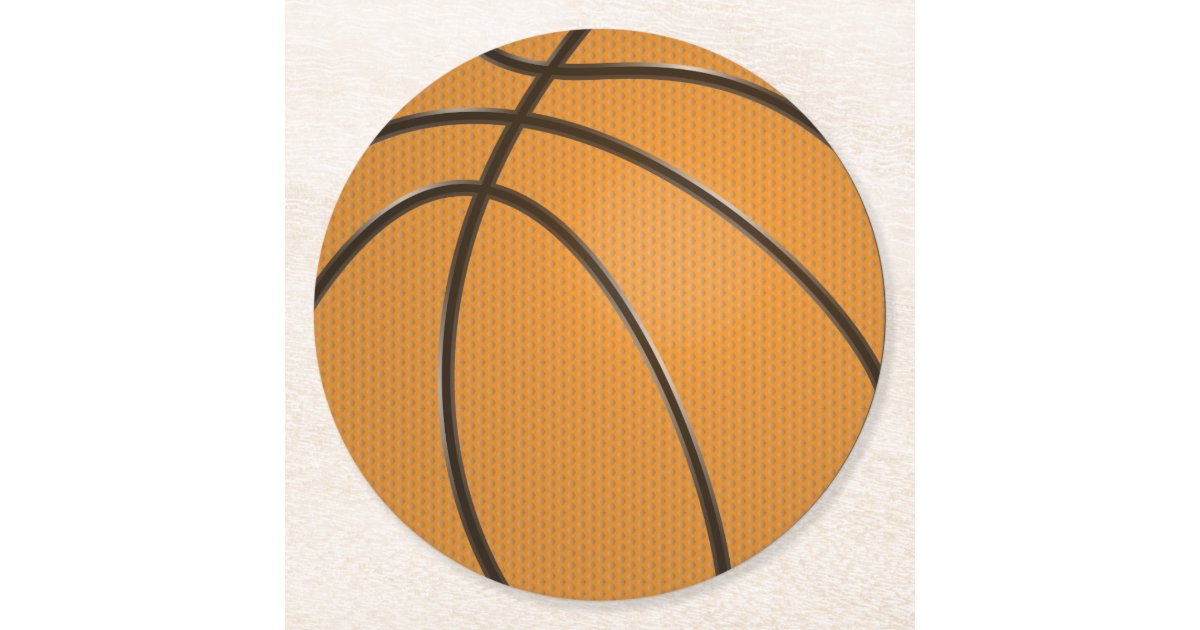 Basketball Round Plastic Coaster | Zazzle