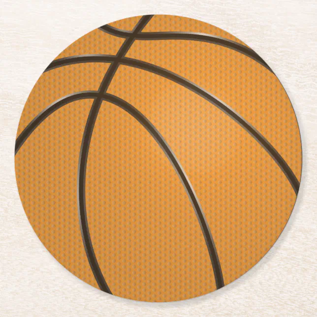 Basketball Round Plastic Coaster | Zazzle