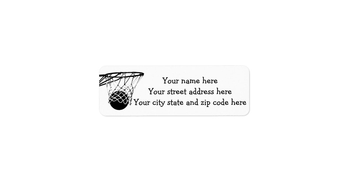 Basketball score label | Zazzle