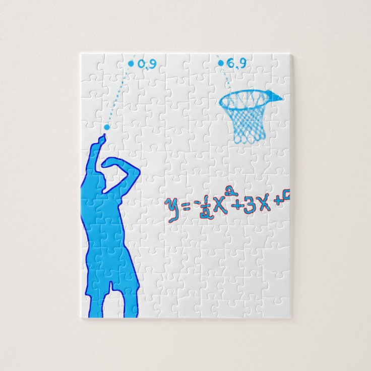 Basketball Shot and Quadratic equation Jigsaw Puzzle | Zazzle