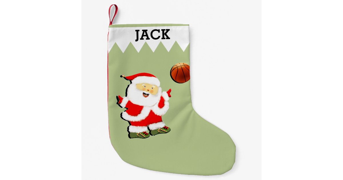 Basketball Small Christmas Stocking | Zazzle