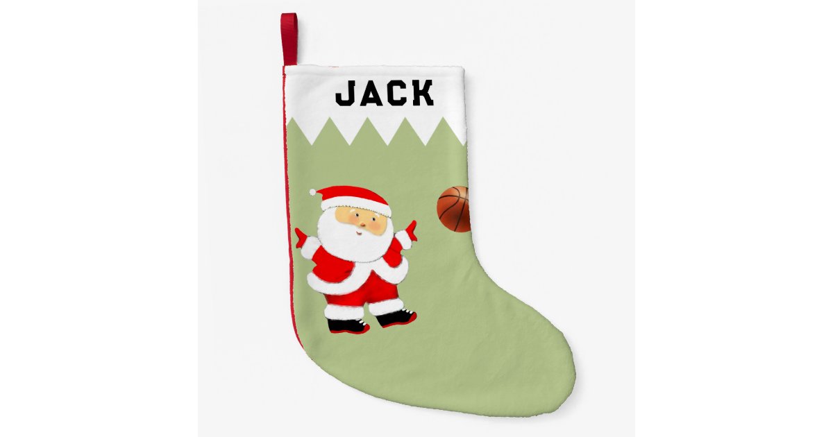 Basketball Small Christmas Stocking | Zazzle