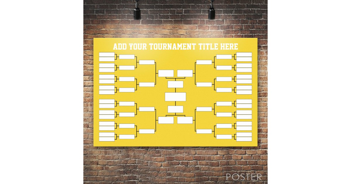 Basketball Soccer Sports Tournament Bracket Poster | Zazzle