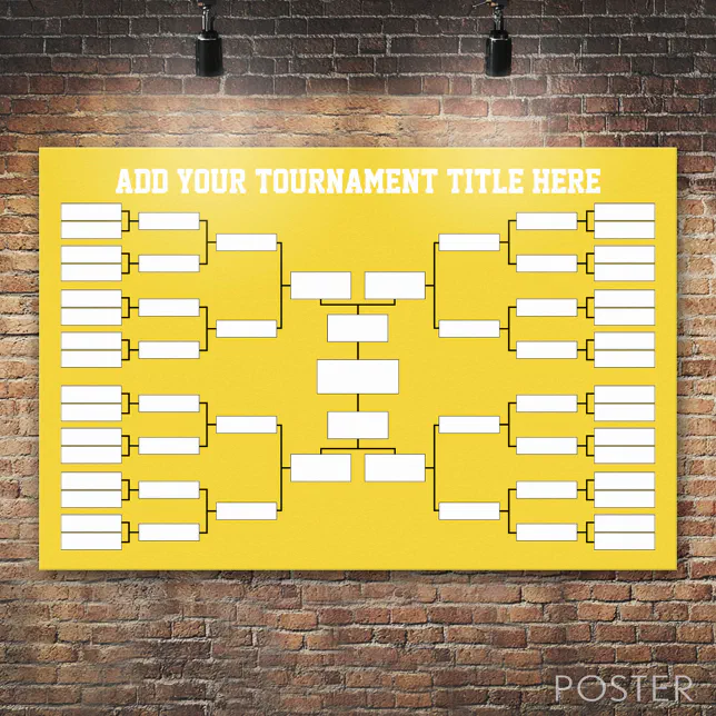 Basketball Soccer Sports Tournament Bracket Poster | Zazzle