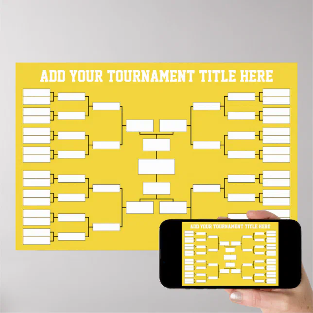 Basketball Soccer Sports Tournament Bracket Poster | Zazzle