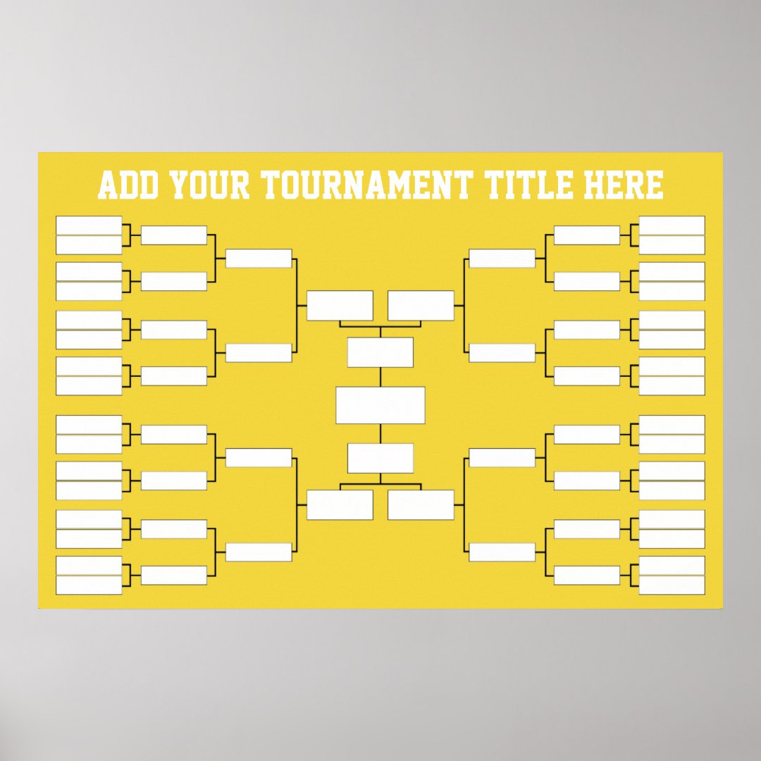 Basketball Soccer Sports Tournament Bracket Poster | Zazzle