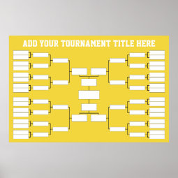 Basketball Soccer Sports Tournament Bracket Poster | Zazzle