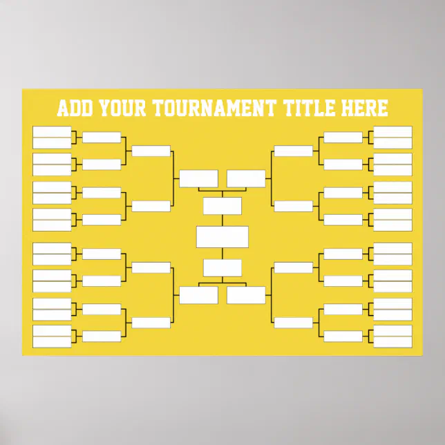 Basketball Soccer Sports Tournament Bracket Poster | Zazzle