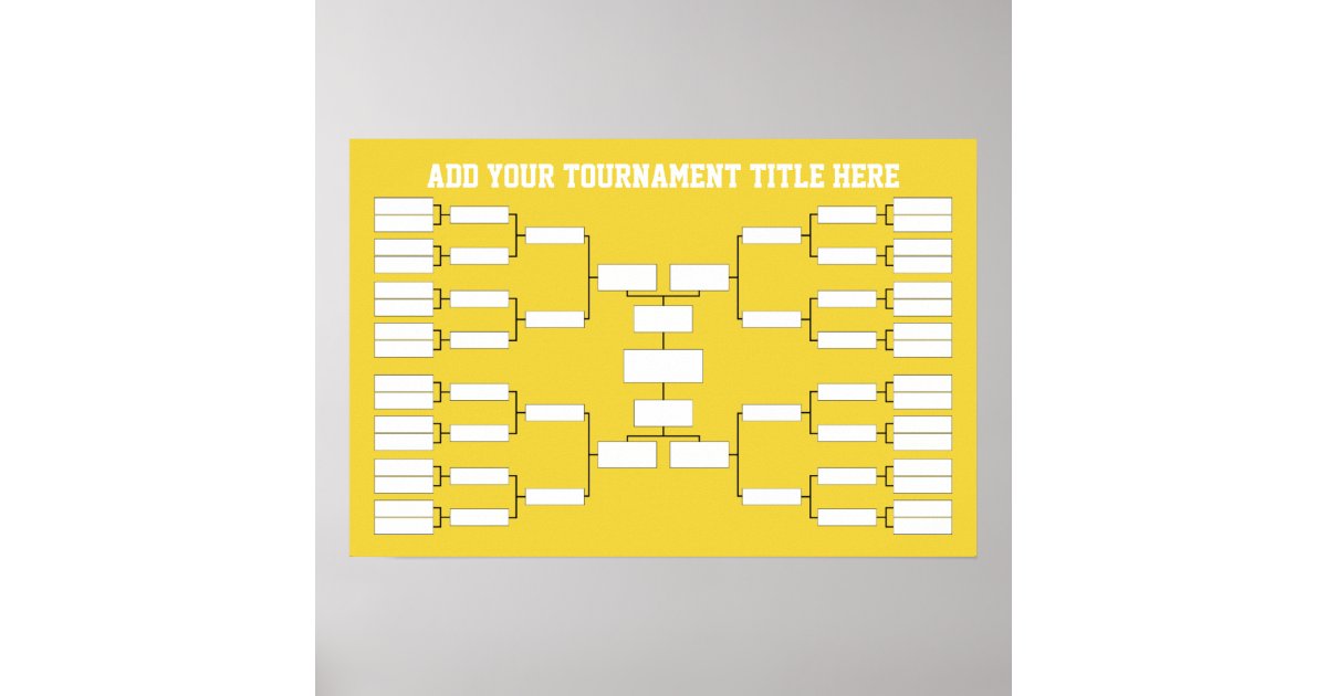 Basketball Soccer Sports Tournament Bracket Poster | Zazzle