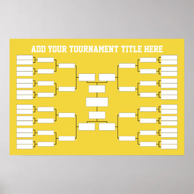 Basketball Soccer Sports Tournament Bracket Poster | Zazzle