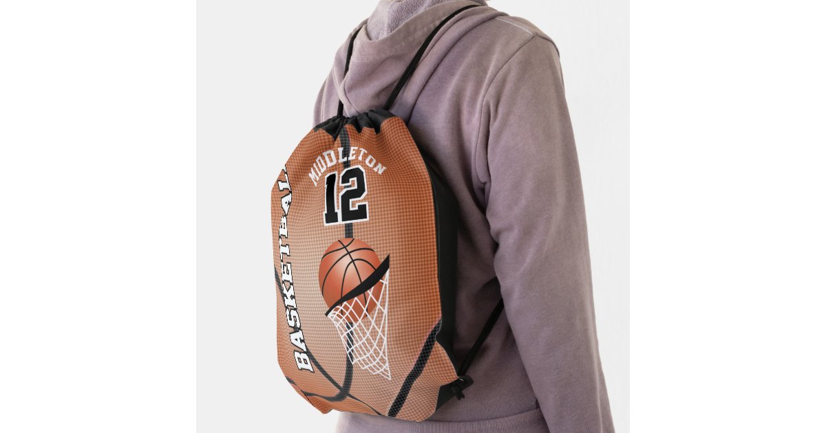 Basketball Sport Design Drawstring Bag | Zazzle