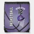 Basketball Sport Design - Purple Drawstring Bag | Zazzle