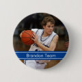 Basketball Sport Photo Button | Zazzle