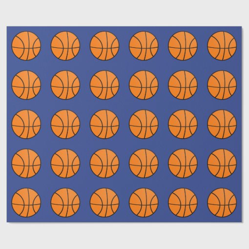 Basketball Sports Birthday Kids Wrapping Paper | Zazzle