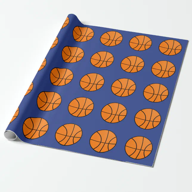 Basketball Sports Birthday Kids Wrapping Paper | Zazzle