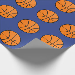Basketball Sports Birthday Kids Wrapping Paper | Zazzle