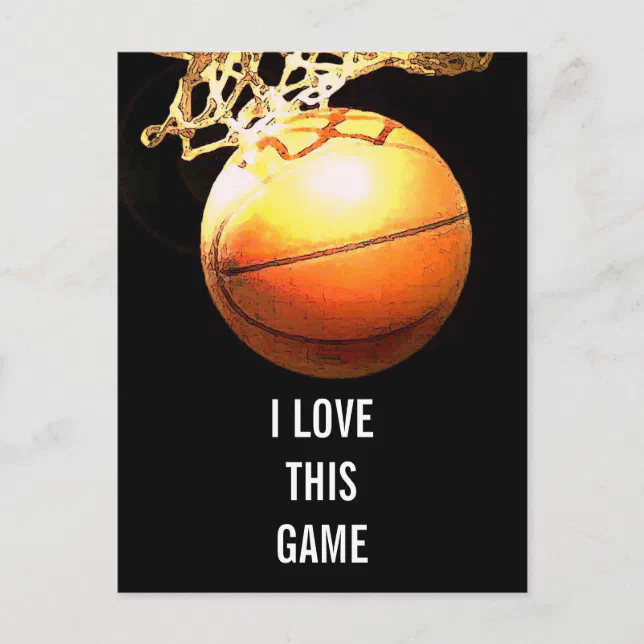 Basketball - Sports Illustration Art Postcard | Zazzle