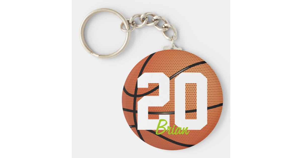 Basketball Sports Keychain | Zazzle