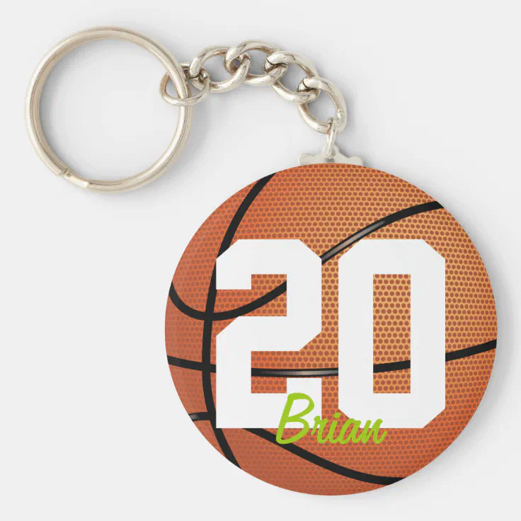 Basketball Sports Keychain | Zazzle