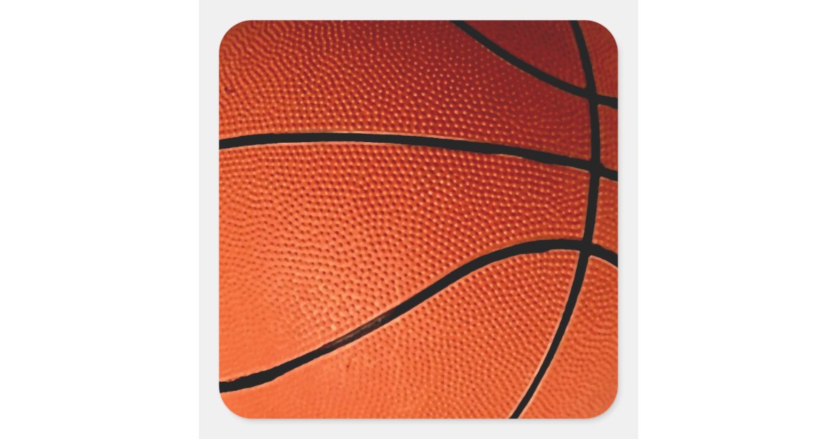 Basketball Square Sticker | Zazzle