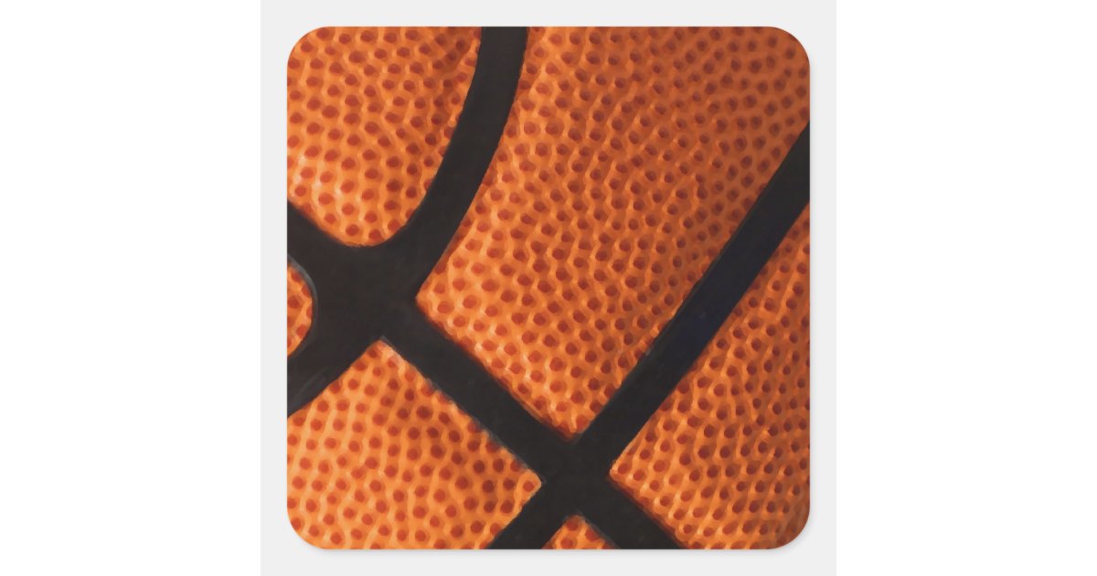 Basketball Square Sticker | Zazzle