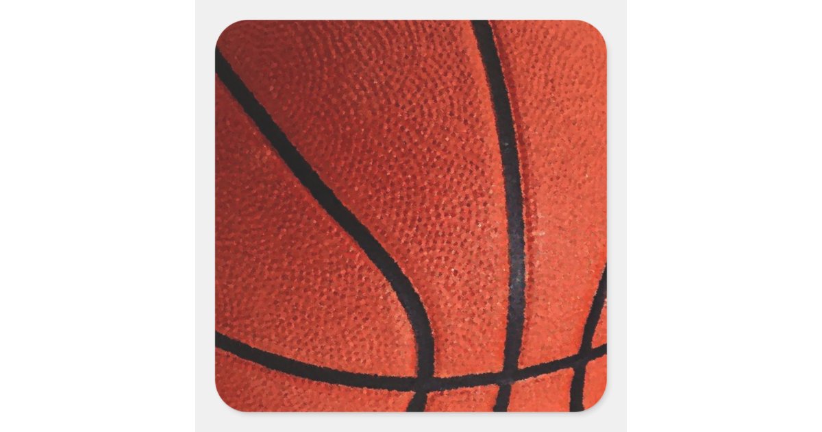 Basketball Square Sticker | Zazzle