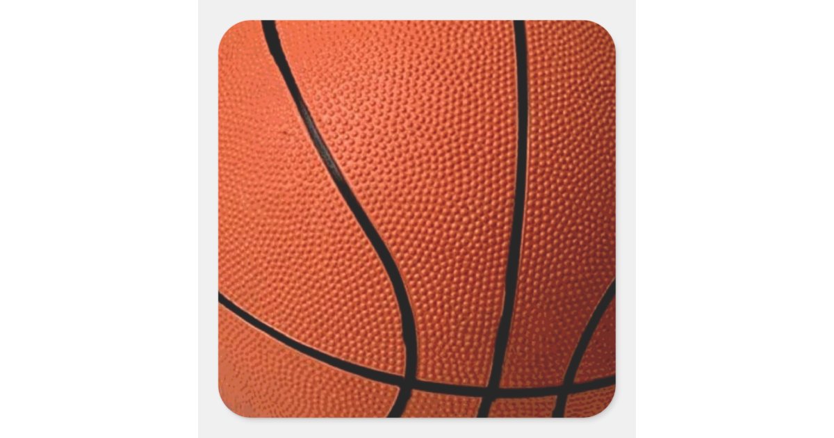 Basketball Square Sticker | Zazzle