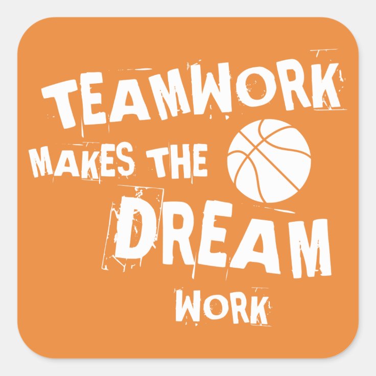 Basketball Teamwork Sticker | Zazzle