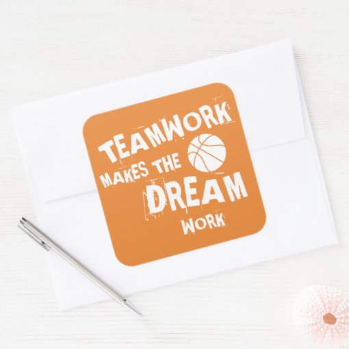 Basketball Teamwork Sticker | Zazzle