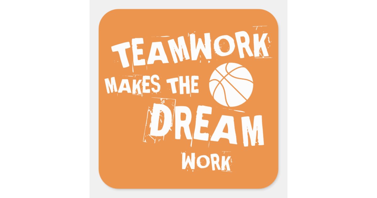 Basketball Teamwork Sticker | Zazzle