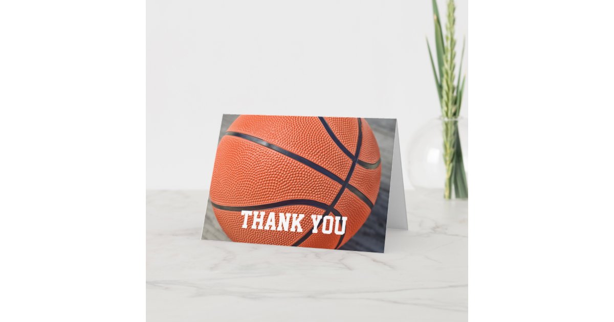 Basketball Thank You Card | Zazzle