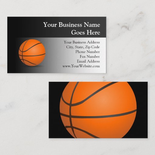 Basketball Theme Business Card | Zazzle