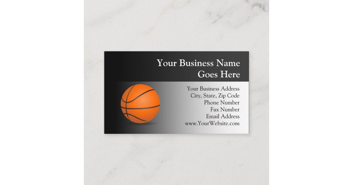 Basketball Theme Business Card | Zazzle