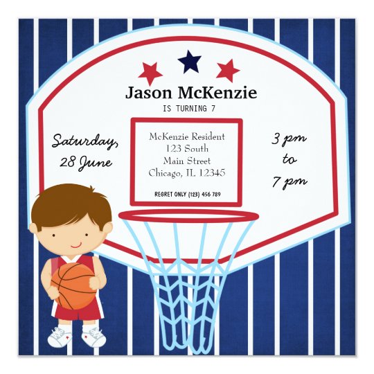 Basketball theme invitation | Zazzle.com