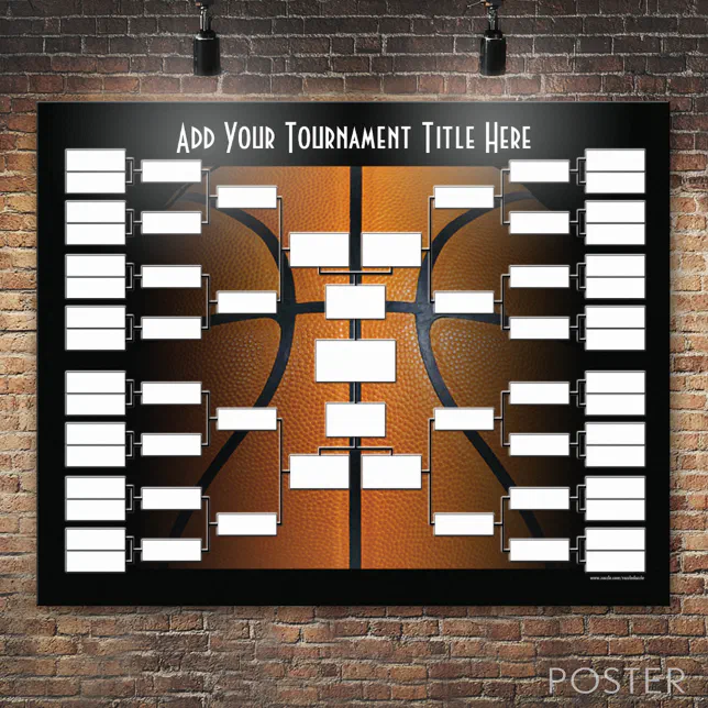 Basketball Tournament Bracket Poster | Zazzle