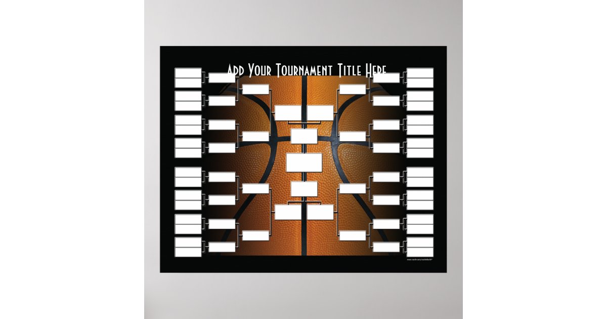 Basketball Tournament Bracket Poster | Zazzle
