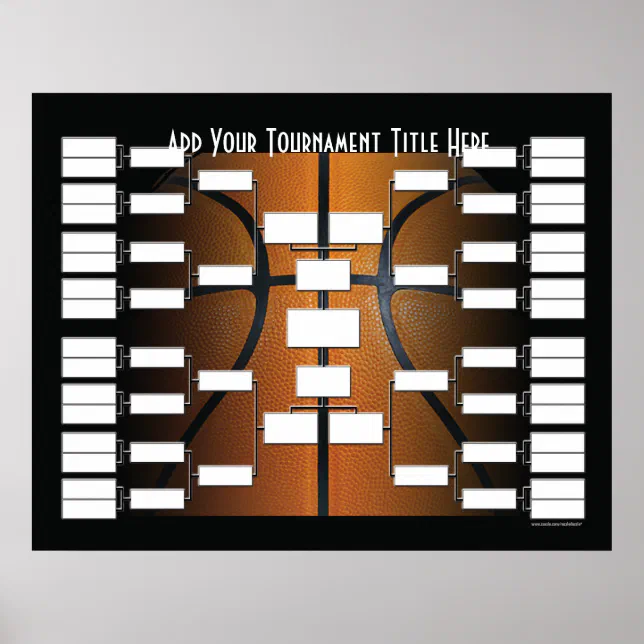 Basketball Tournament Bracket Poster | Zazzle