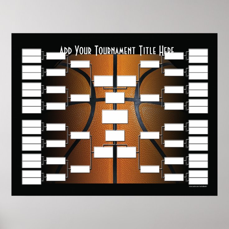 Basketball Tournament Bracket Poster | Zazzle