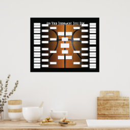 Basketball Tournament Bracket Poster | Zazzle