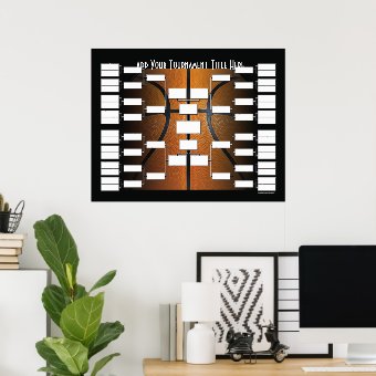 Basketball Tournament Bracket Poster | Zazzle