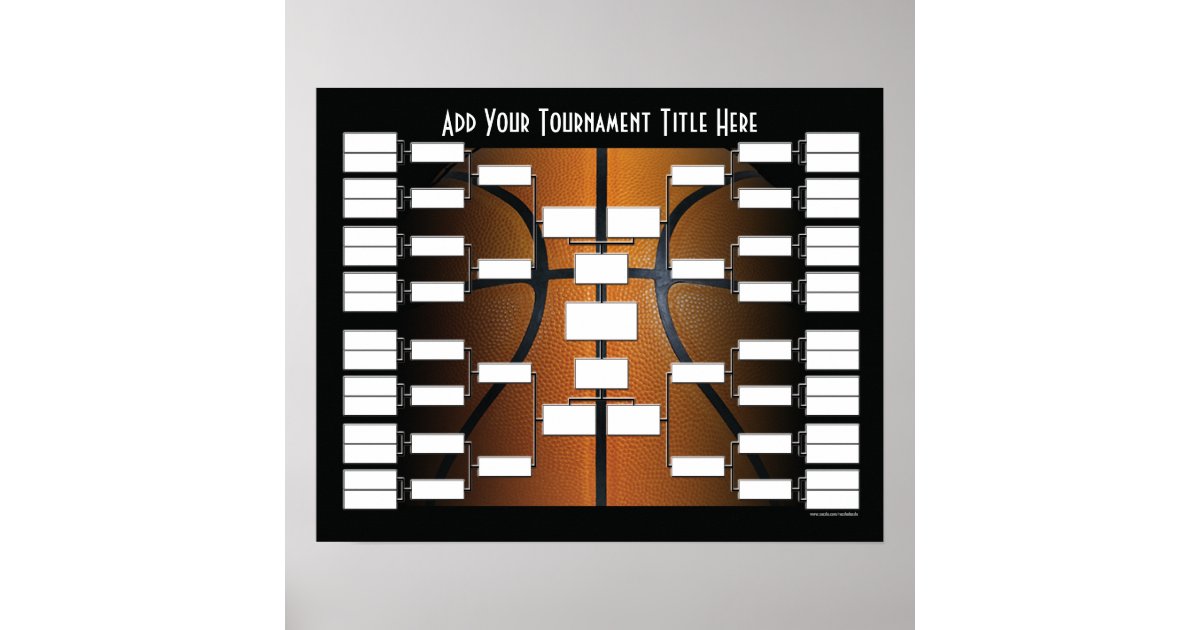 Basketball Tournament Bracket Poster | Zazzle