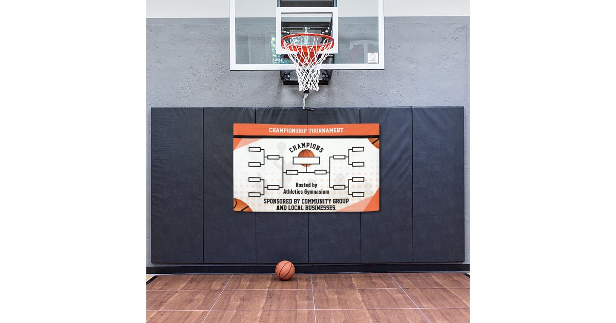 Basketball Tournament Brackets 8 Teams Banner | Zazzle