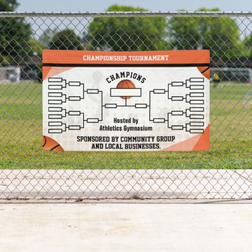 Basketball Tournament Brackets Banner | Zazzle