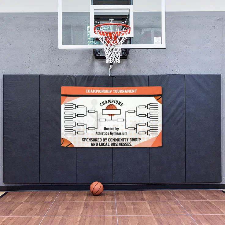 Basketball Tournament Brackets Banner | Zazzle