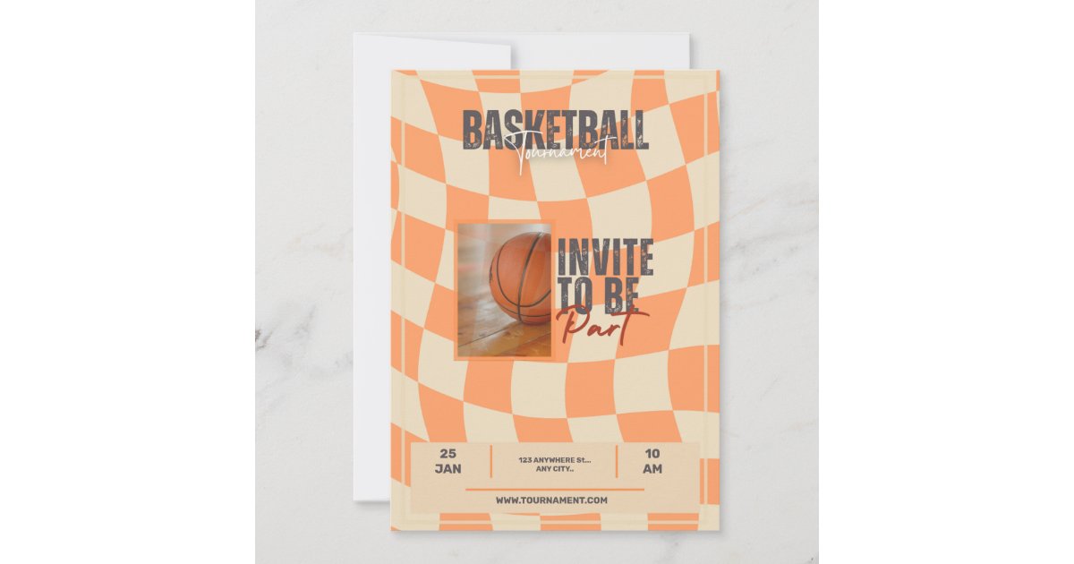 Basketball tournament invitation | Zazzle
