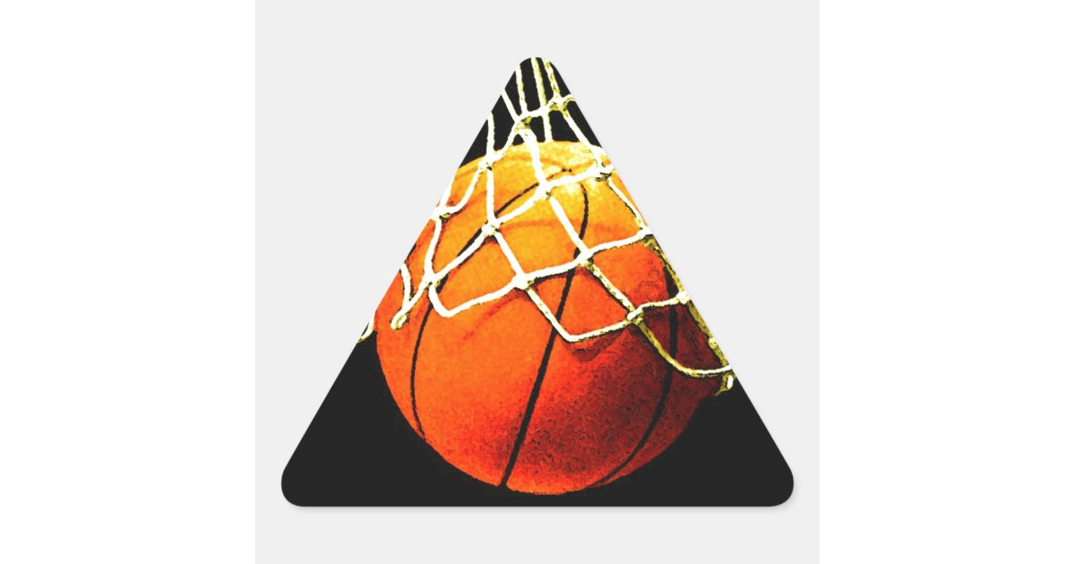 Basketball Triangle Sticker | Zazzle
