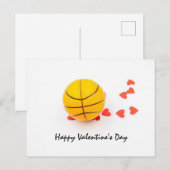 Basketball Valentine's Day Basketball with love Postcard | Zazzle