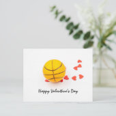 Basketball Valentine's Day Basketball with love Postcard | Zazzle