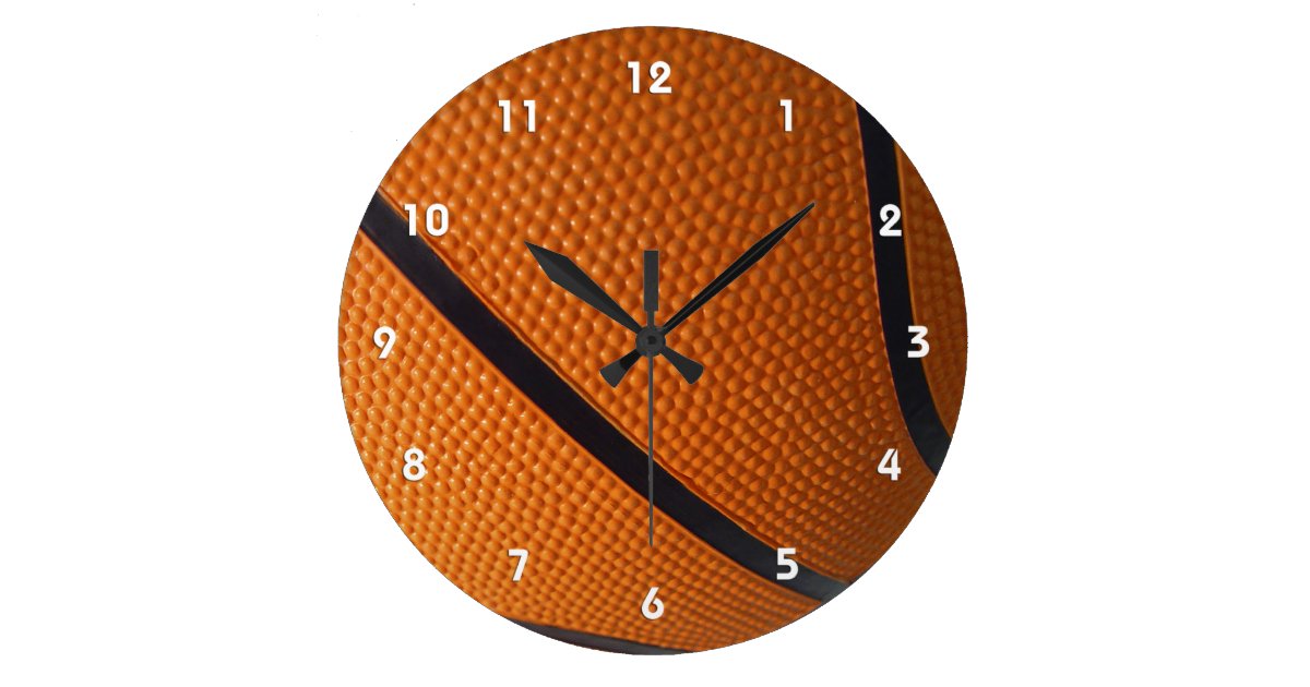 Basketball Wall Clocks | Zazzle