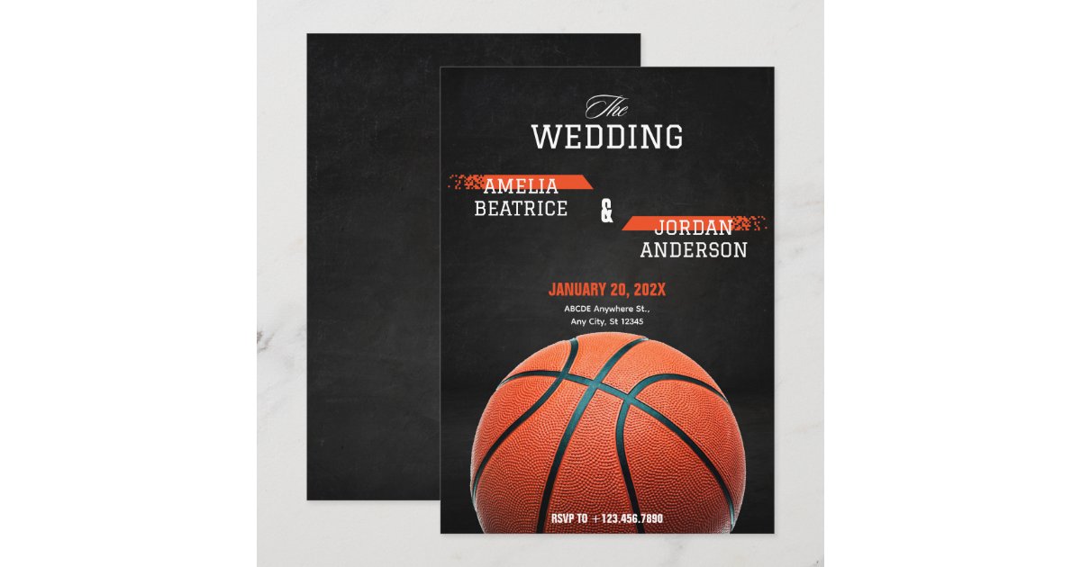 Basketball Wedding Invitation | Zazzle